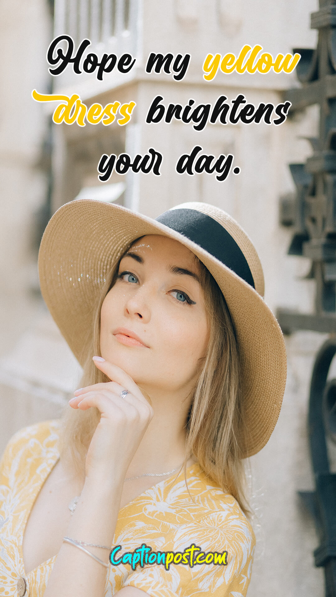 Lovely and Beautiful Yellow Dress Captions - Captionpost