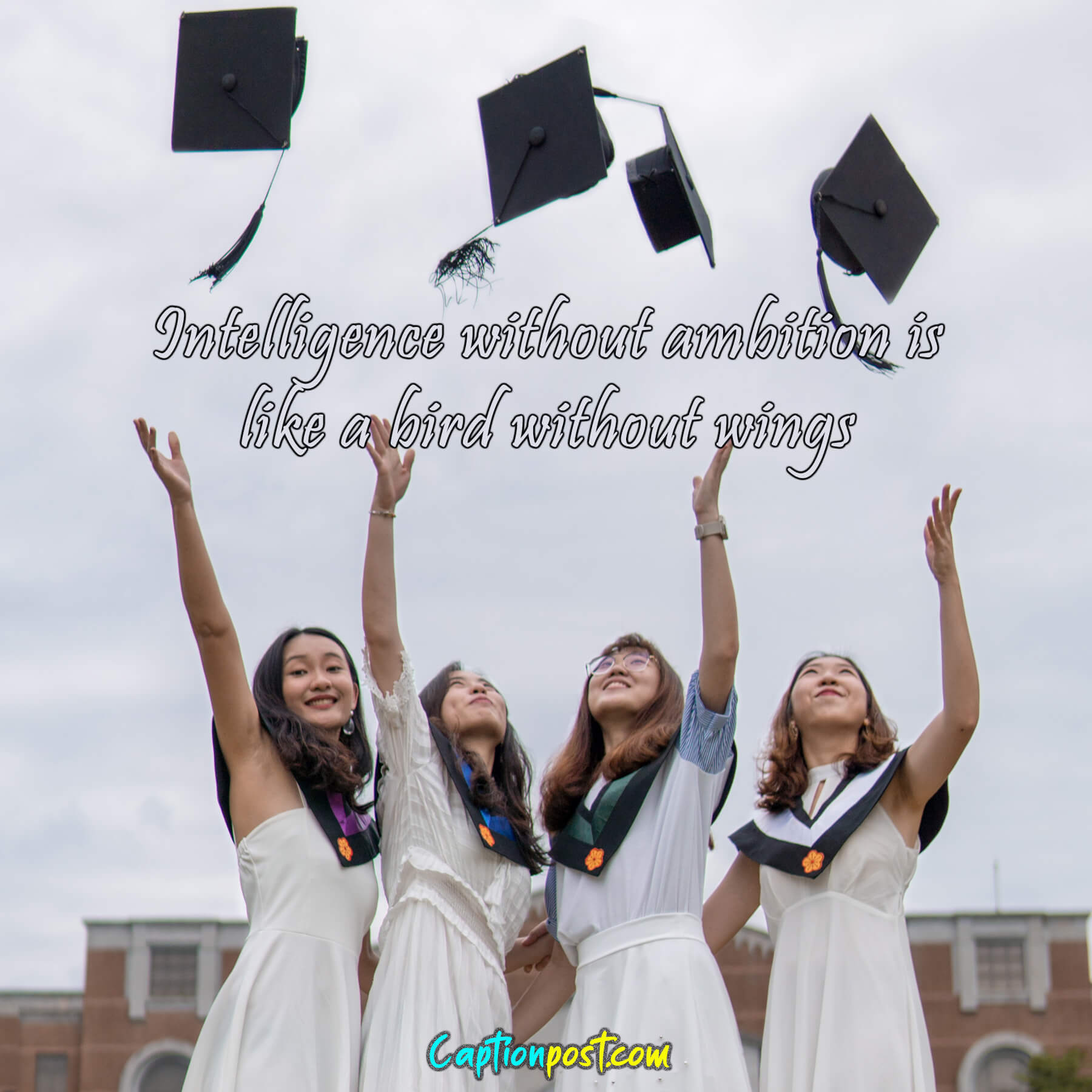 110+ Graduation Captions for Your Cap and Gown Photos - Captionpost