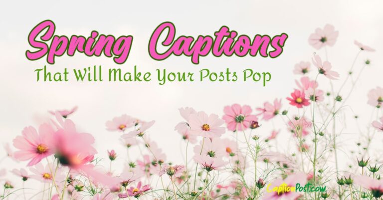 78+ Spring Captions That Will Make Your Posts Pop - Captionpost